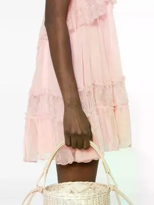 NISSA Lace Mini Dress - Pink