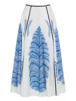 Giambattista Valli Graphic-print Midi Skirt - White