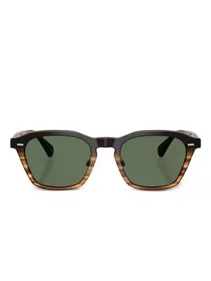 Oliver Spencer Square Frame Sunglasses - Black