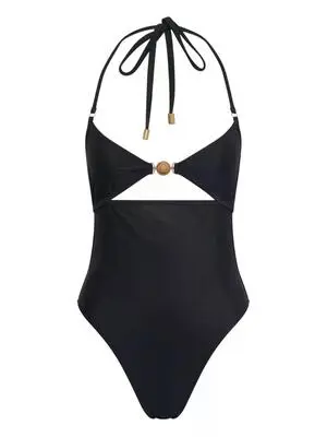 MARINE SERRE Jersey Swimsuit - Black