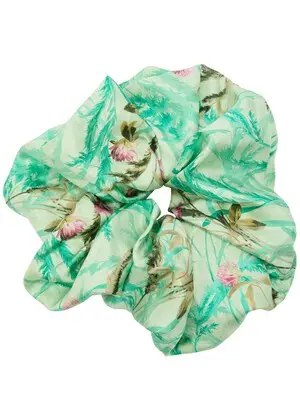 La DoubleJ Printed Silk Scrunchie - Multicoloured