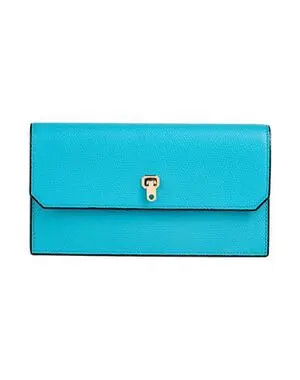 VALEXTRA Woman Wallet Light Pink Size - Calfskin Blue