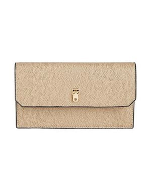 VALEXTRA Woman Wallet Midnight Blue Size - Calfskin Khaki