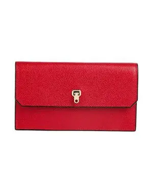 VALEXTRA Woman Wallet Light Pink Size - Calfskin Red