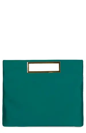 Jeffrey Campbell To-go Satin Clutch - Turquoise Satin
