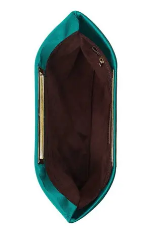 Jeffrey Campbell To-go Satin Clutch - Turquoise Satin