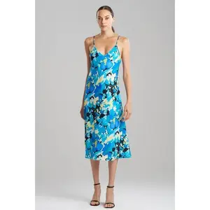 Natori Floral Print Slip Dress
