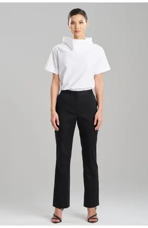 Natori Cotton Chino Front Zip Pant