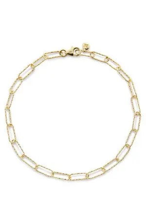 Monica Vinader Alta Textured Chain Link Bracelet - 14kt Solid Gold