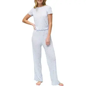 Honeydew Intimates Somewhere Sunny Pointelle Pajamas - Surf Starfish