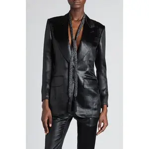 TOM FORD Bianca Single-breasted Liquid Satin Blazer