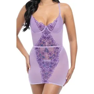 OH LA LA CHERI Underwire Chemise & G-string Set