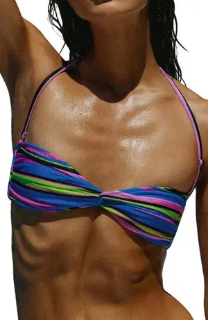 BRIGHT SWIMWEAR Nia Twisted Bandeau Top - Belize