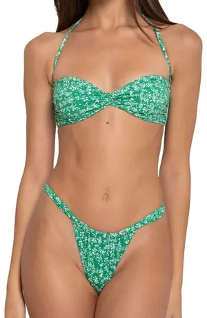 BRIGHT SWIMWEAR Bright Swimwear Nia Twisted Bandeau Top Peppermint