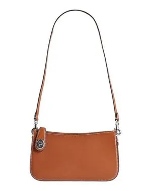 COACH Leather Baguette Bag With Detachable Strap