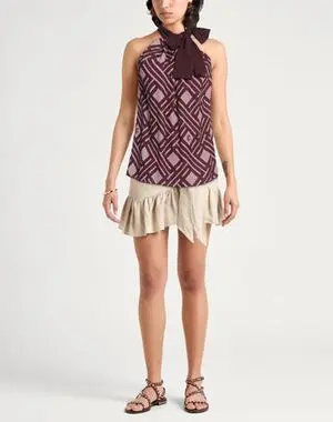 CRISTINAEFFE Geometric-print Crepe Top - Purple
