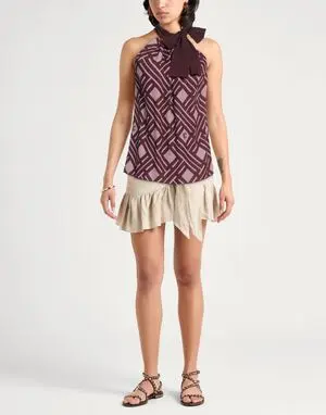 CRISTINAEFFE Geometric-print Crepe Top - Purple