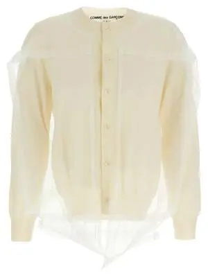 Comme Des Garçons Tulle Cardigan - White