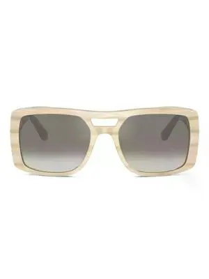 Brunello Cucinelli Square Frame Sunglasses - Neutrals