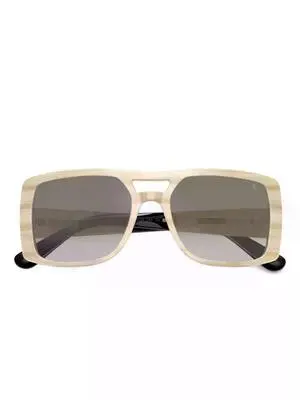 Brunello Cucinelli Square Frame Sunglasses - Neutrals