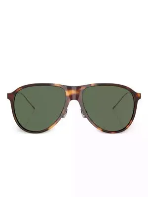 Brunello Cucinelli Pilot-frame Sunglasses - Brown