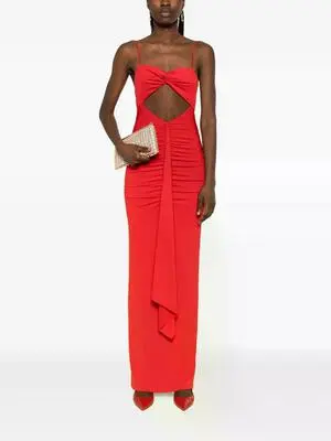 NISSA Cut-out Maxi Dress - Red