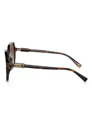 Michael Kors Logo-plaque Sunglasses - Brown