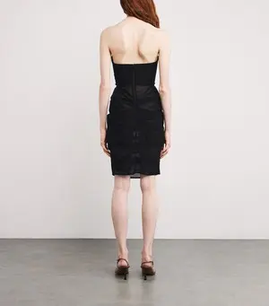 Alex Perry Stretch-mesh Strapless Mini Dress