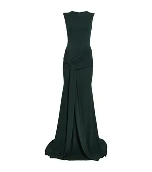 Alex Perry Crepe Jersey Cut-out Gown