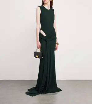 Alex Perry Crepe Jersey Cut-out Gown