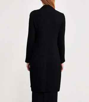 Issey Miyake Hatching Pleats Longline Coat