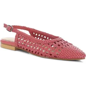 BOS. & CO. Willow Slingback Flats - Raspberry