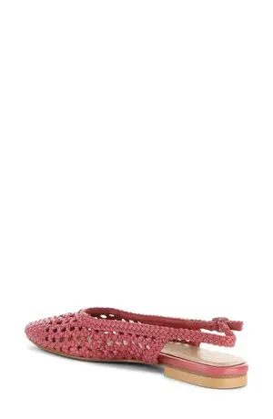 BOS. & CO. Willow Slingback Flats - Raspberry