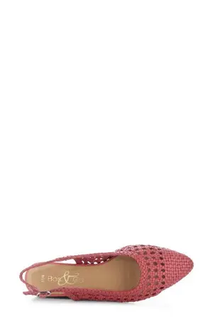BOS. & CO. Willow Slingback Flats - Raspberry