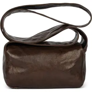Jeffrey Campbell Boxed-up Leather Crossbody Bag - Espresso