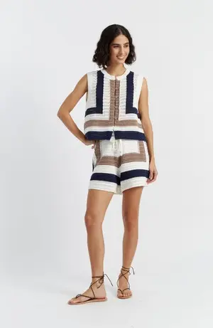 Chinti & Parker Crochet Capri Shorts