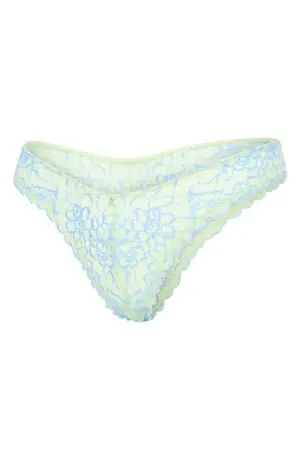SAVAGE X FENTY Keepsake Lace Brazilian Briefs - Pale Green
