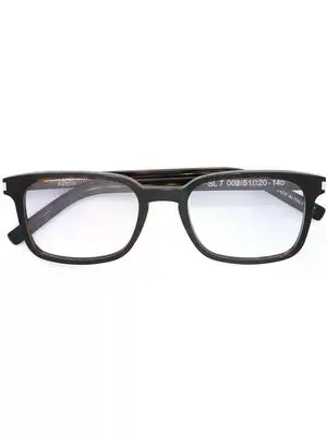 Saint Laurent Square Frame Glasses - Brown
