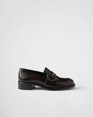 Prada Brushed Leather Loafers