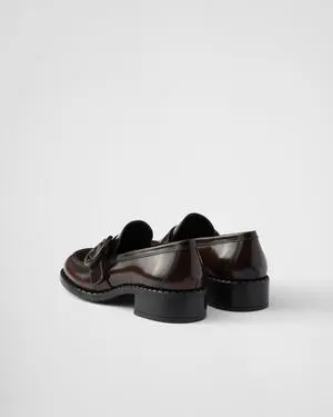 Prada Brushed Leather Loafers