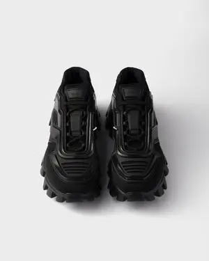 Prada Cloudbust Thunder Knit Fabric Sneakers - Black