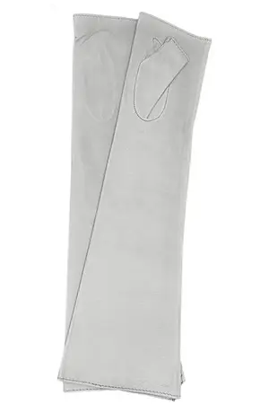 PAULA ROWAN Fergie Fingerless Leather Gloves - Grey