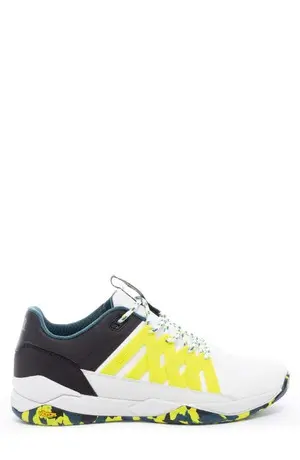 P448 Court Sneaker - Black-white-lime