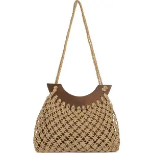 Jeffrey Campbell Island-grl Raffia Shoulder Bag
