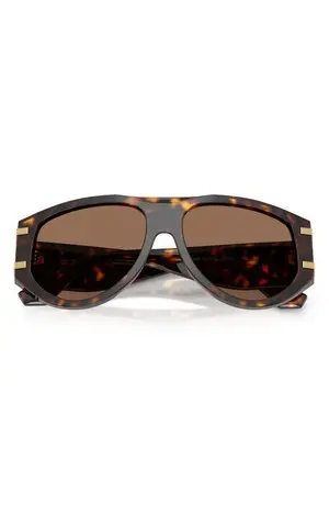 Dolce & Gabbana 57mm Pilot Sunglasses - Havana /dark Brown