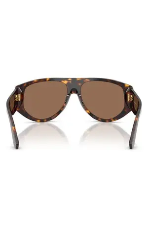 Dolce & Gabbana 57mm Pilot Sunglasses - Havana /dark Brown