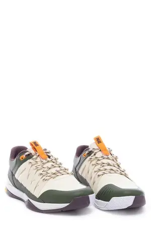 P448 P448 Court Lace Up Sneakers Army/ Sand/ Orange