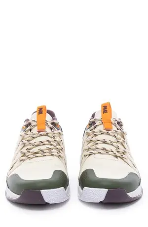 P448 Court Lace Up Sneakers - Army/ Sand/ Orange