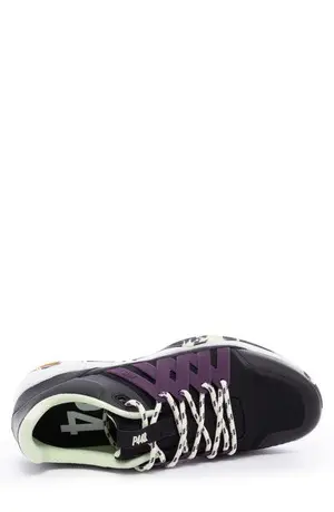 P448 Court Lace Up Sneakers - Black Purple