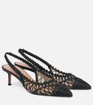 Aquazzura Woven Pumps